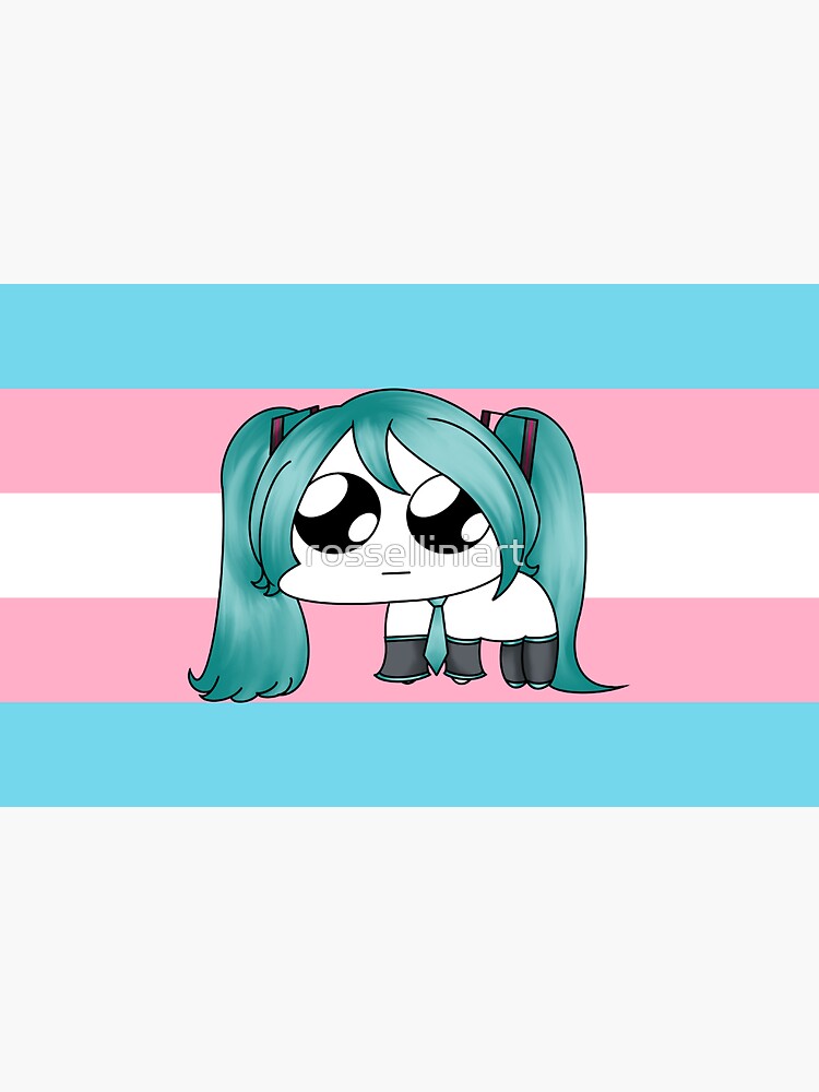 "trans miku creature" Sticker for Sale by rosselliniart | Redbubble