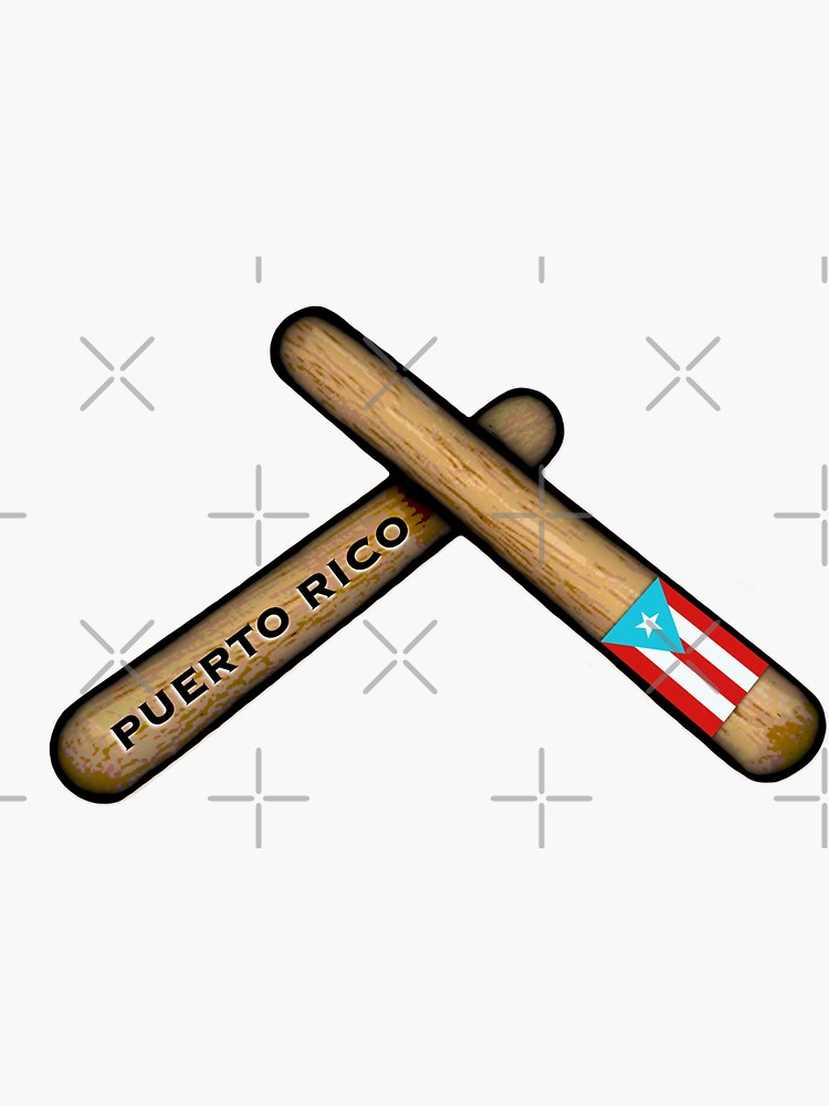 "Puerto Rican Traditional Instrument Claves" Sticker for Sale by ...