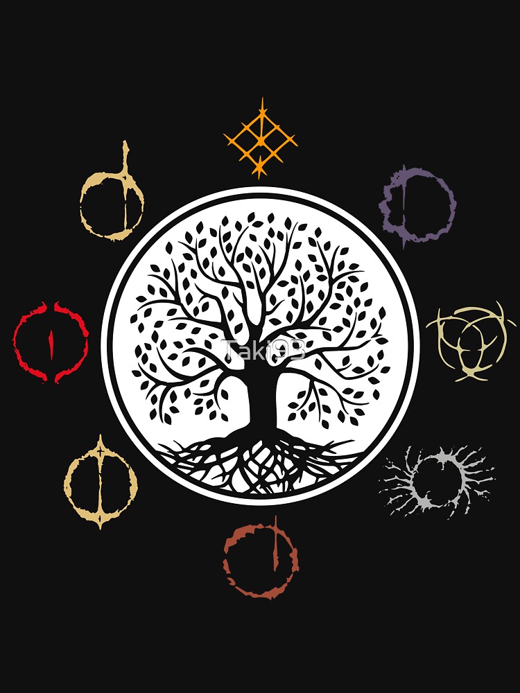 "Erdtree with Runes" T-shirt for Sale by Taki93 | Redbubble | elden ...