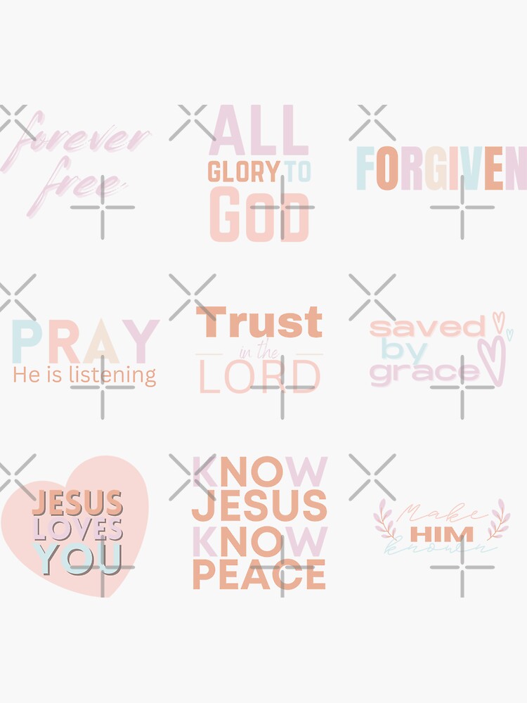 "Christian sticker pack / bundle [ medium and larger best sizes ...