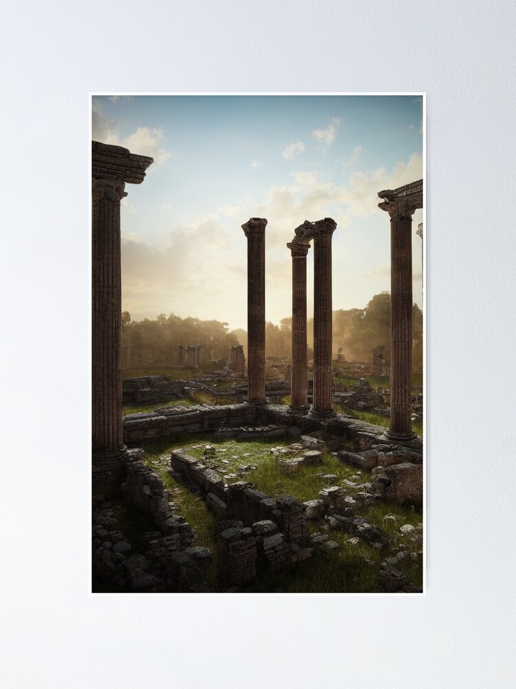 "Greek temple ruins" Poster for Sale by chatzous | Redbubble