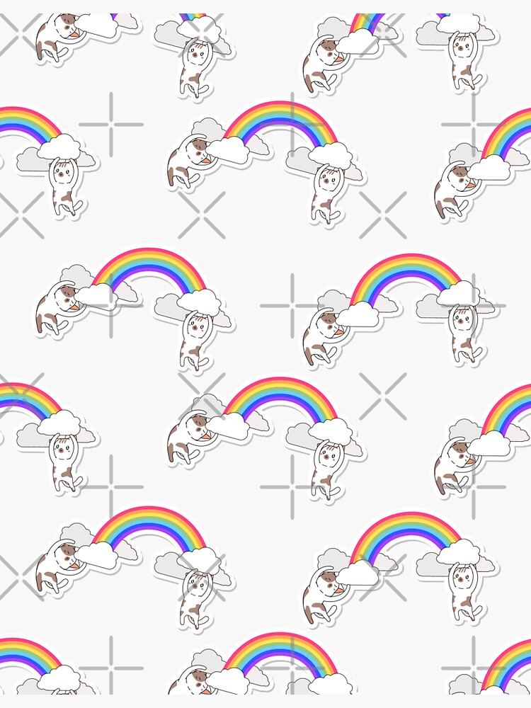 "Pets and Rainbows" Sticker for Sale by fluffyPawpet | Redbubble