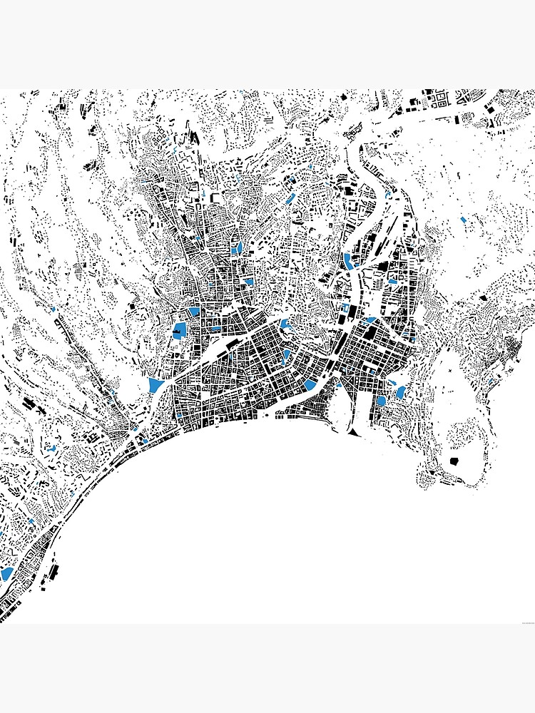 "Map of Nice with its schools in colour" Poster for Sale by jean ...