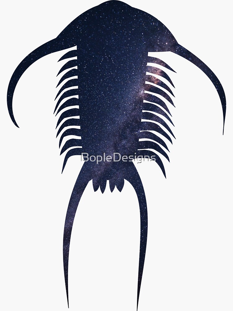 "Glowing Milky Way On Dark Sky Trilobite | Cute Trilobite" Sticker for ...