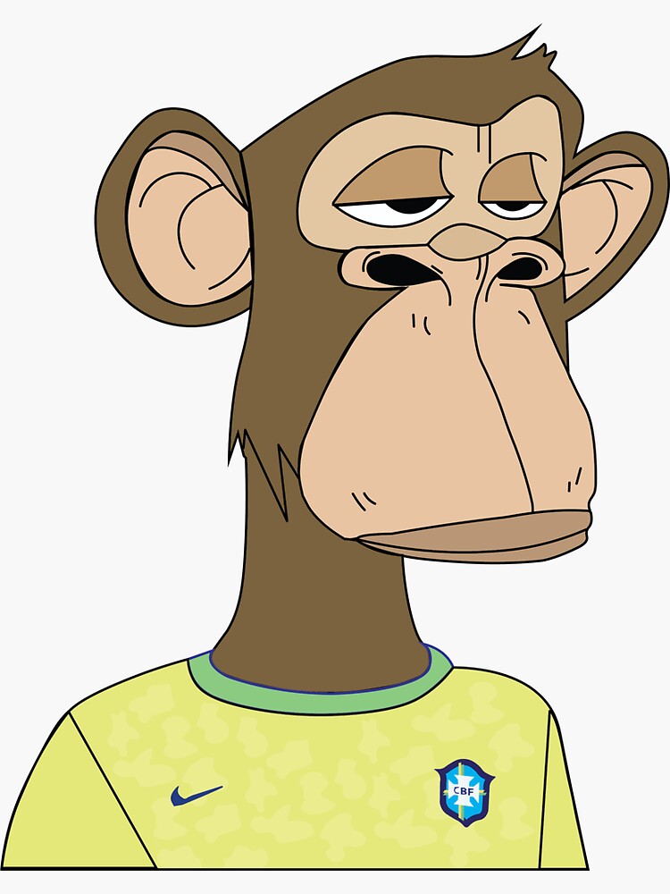 "World Cup 2022 Brazil Ape" Sticker for Sale by DeliveryGeorge | Redbubble