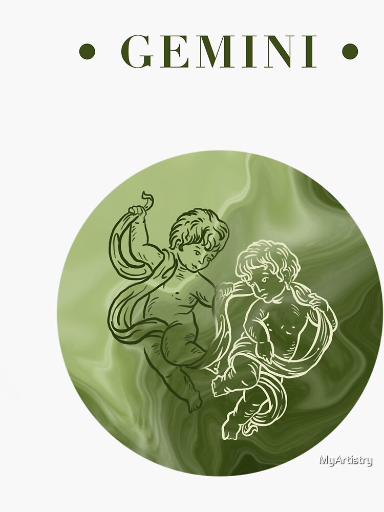 "Gemini twin zodiac sign" Sticker for Sale by MyArtistry | Redbubble