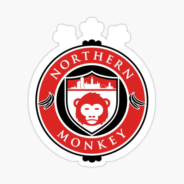 "Northern Monkey United" Sticker for Sale by TraceTheFace | Redbubble