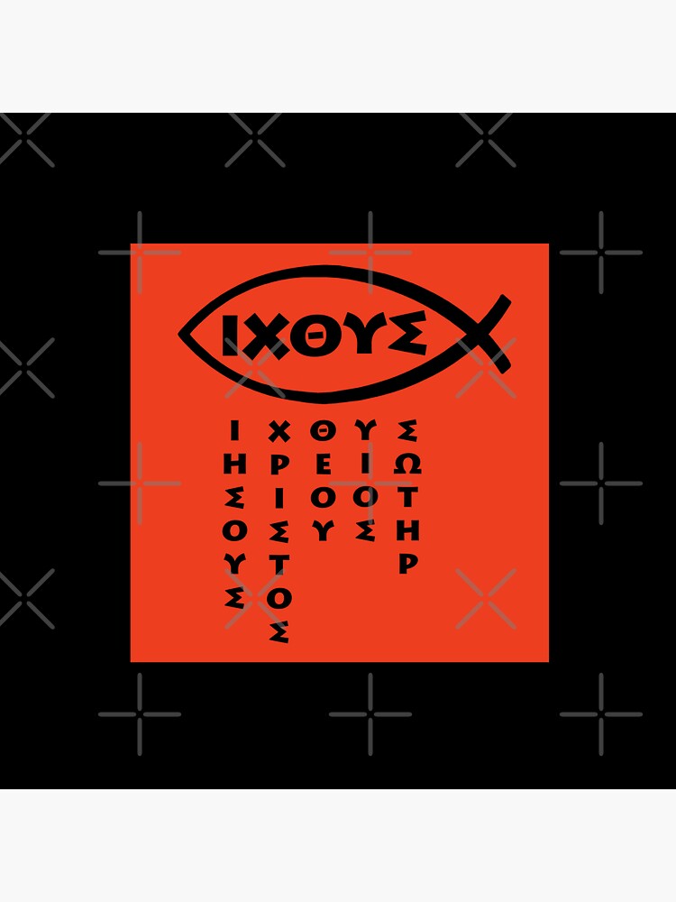 "Ichthys Christ Secret Symbol" Sticker for Sale by technai | Redbubble