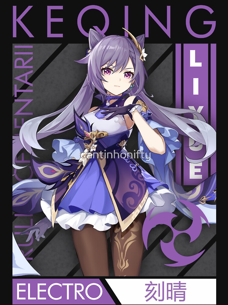 "Keqing - Genshin Impact" T-shirt for Sale by cantinhonifty | Redbubble ...