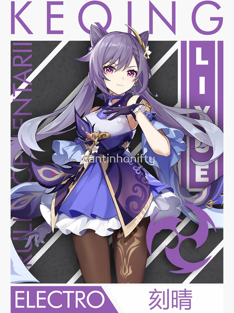 "Keqing - Genshin Impact" Sticker for Sale by cantinhonifty | Redbubble