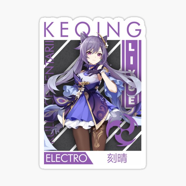 "Keqing - Genshin Impact" Sticker for Sale by cantinhonifty | Redbubble