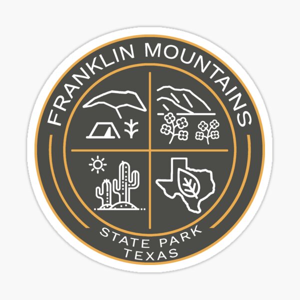 "Franklin Mountains State Park Heraldic Logo" Sticker for Sale by ...