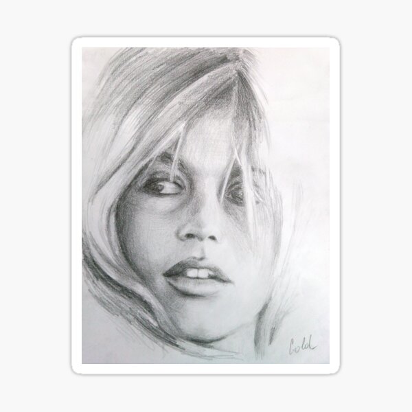 "Brigitte Bardot" Sticker for Sale by GoldsteinART | Redbubble