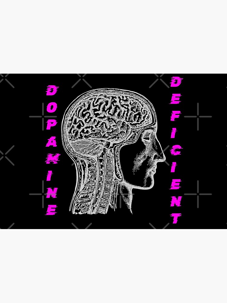 Dopamine Deficient Man - Profile White Text Pink Premium Matte Vertical ...