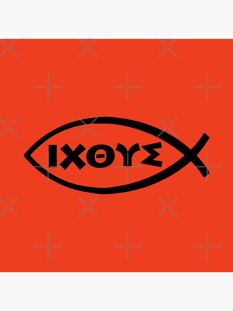 "Ichthys Christ Symbol ΙΧΘΥΣ" Sticker for Sale by technai | Redbubble