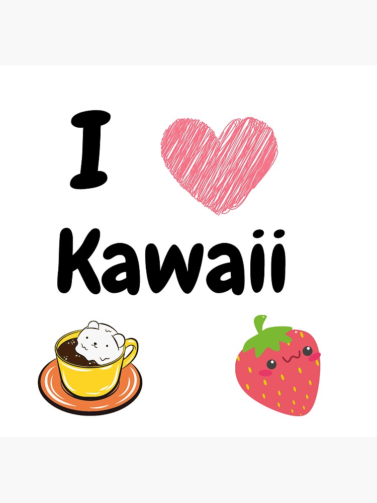"I Love Kawaii Cute Japanese Things" Sticker for Sale by AntaresF ...