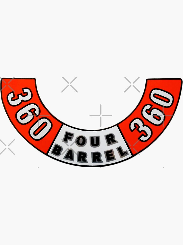 "Hemi 360 Four Barrel " Sticker for Sale by Thundersnake666 | Redbubble