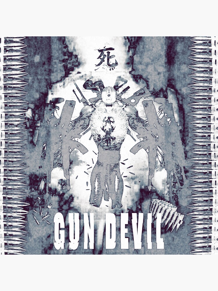 "Gun Devil" Sticker for Sale by CyberArkana | Redbubble