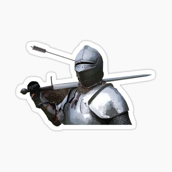 "Medieval Knight with Arrow In Eye Slot" Sticker for Sale by Huan952 ...