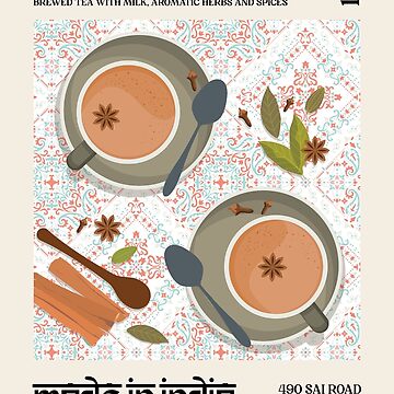 "Masala Chai Wall Art" Poster for Sale by SurfolioPrints | Redbubble