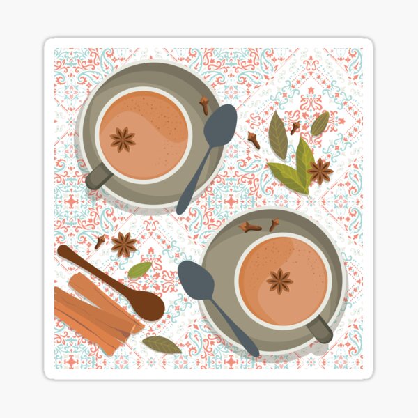 "Masala Chai Wall Art" Sticker for Sale by SurfolioPrints | Redbubble