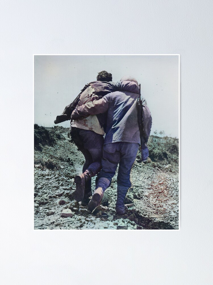 "world war 2: two soldier colorized " Poster for Sale by HelloDue ...