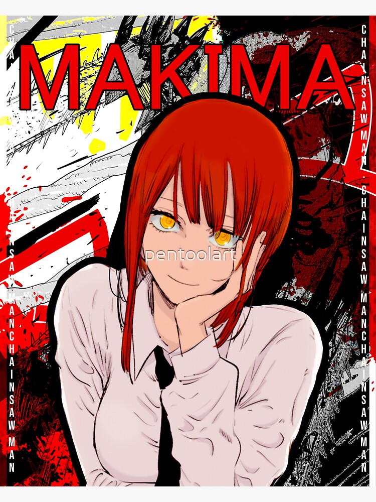 "Makima" Sticker for Sale by pentoolart | Redbubble