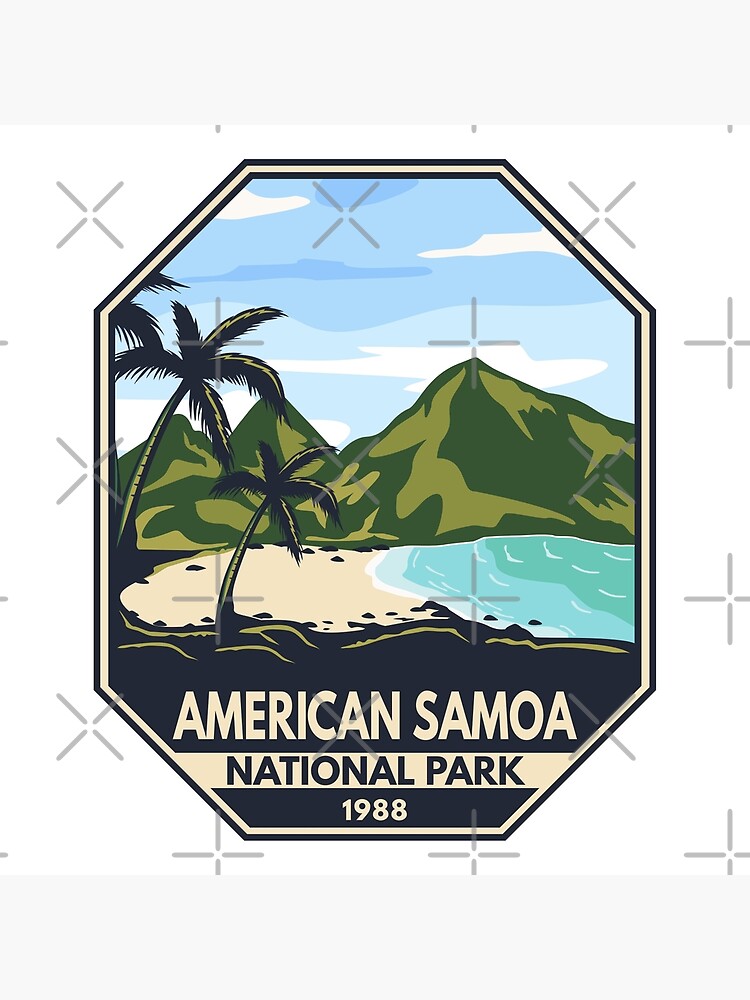"American Samoa National Park Retro Emblem" Poster for Sale by ...