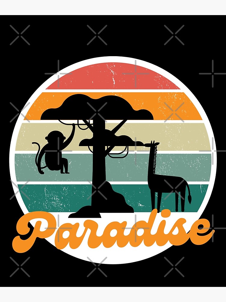 "vintage retro sunset art of zoo" Poster for Sale by OlgaBDesign ...