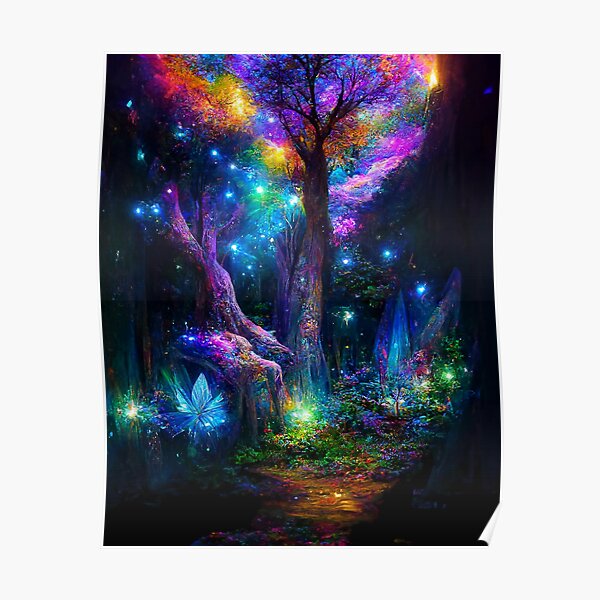 "Magical Forest" Poster for Sale by Verbamystica | Redbubble
