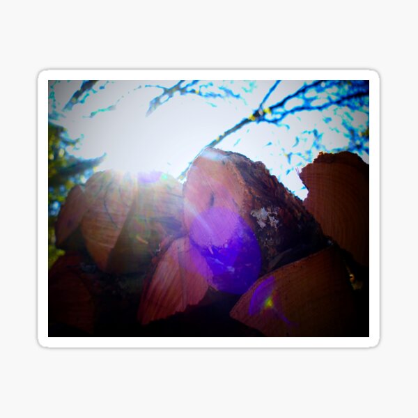 "Glowing Wood" Sticker for Sale by VividExhibition | Redbubble