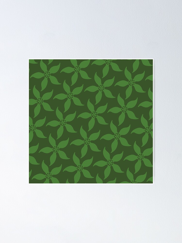 "Australian Natives Christmas Bush Print Green Pattern" Poster for Sale ...