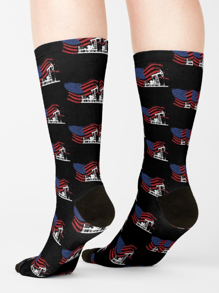 "Drilling Rig America Oil Drilling Rig" Socks by mooon85 | Redbubble