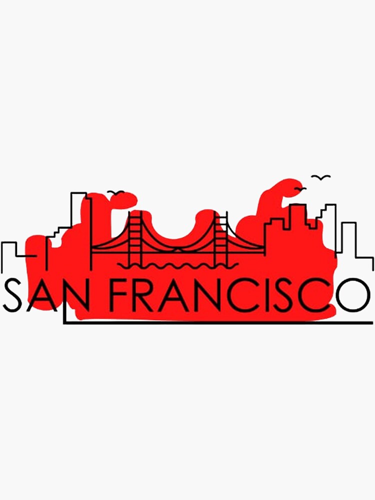 "SAN FRANCISCO" Sticker for Sale by TolgaOkanAydin | Redbubble