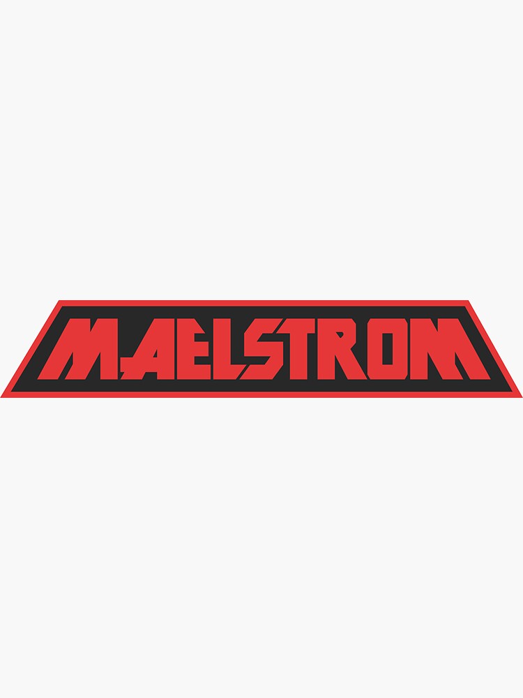 "Maelstrom Logo - Black Red" Sticker for Sale by FatsoLlamas2 | Redbubble