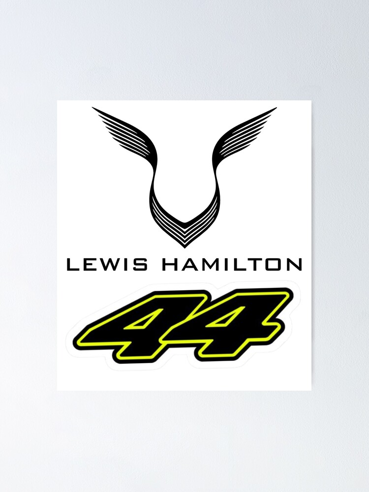 "Lewis Hamilton 44 Logo" Poster for Sale by Guillaume7 | Redbubble