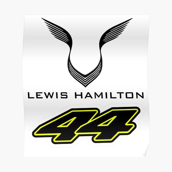 "Lewis Hamilton 44 Logo" Poster for Sale by Guillaume7 | Redbubble
