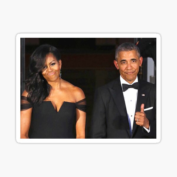 "Barack and Michelle Obama thumbs up" Sticker for Sale by sami-heller ...