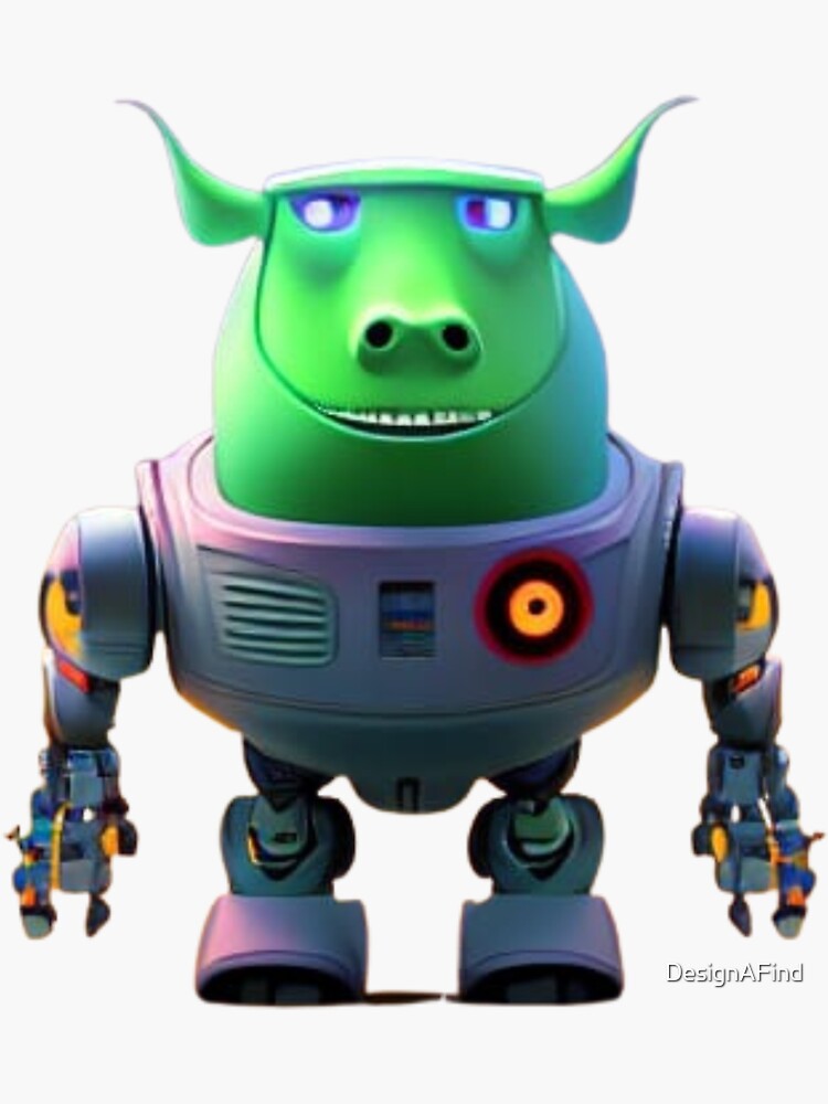 "Jack the Animaloid Robot" Sticker for Sale by DesignAFind | Redbubble