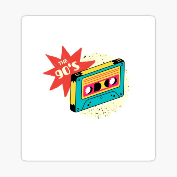 "The 90's " Sticker for Sale by HezawithDesign | Redbubble