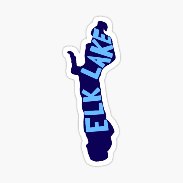 "Light Blue Elk Lake " Sticker for Sale by eppelmegan | Redbubble