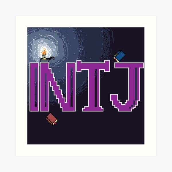 "Intj mbti personality in pixel drawing " Art Print for Sale by ...