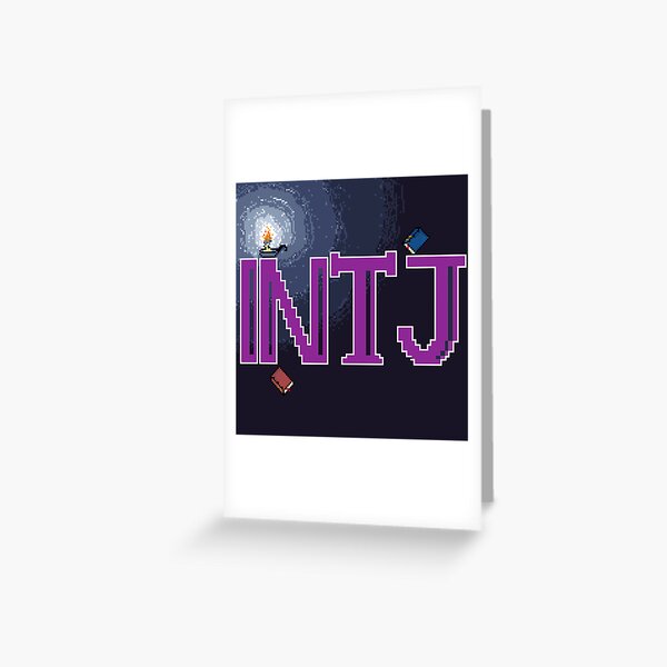 "Intj mbti personality in pixel drawing " Greeting Card for Sale by ...