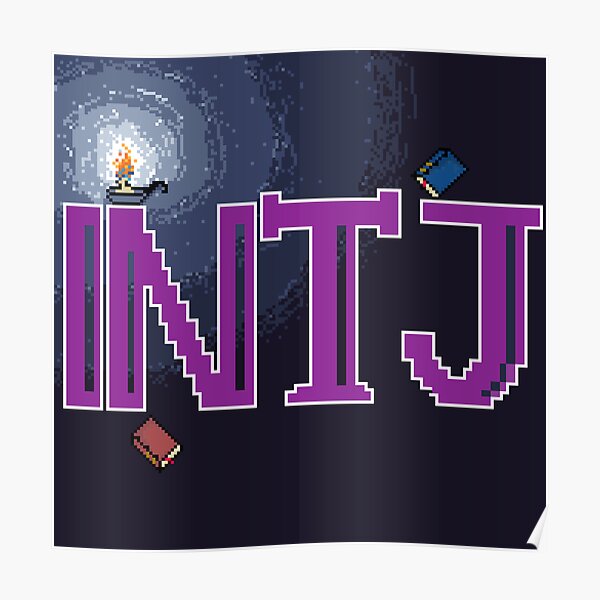 "Intj mbti personality in pixel drawing " Poster for Sale by ...