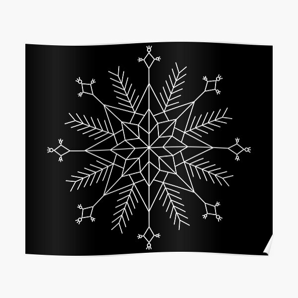 "Snowflake (white)" Poster for Sale by andrioletta | Redbubble