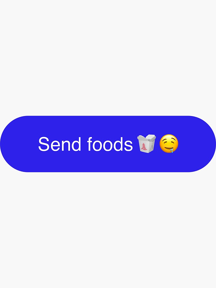 "Send foods takeout emoji" Sticker for Sale by BambaluniDegla | Redbubble
