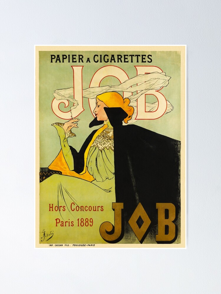 "Papier A Cigarettes JOB Rolling Paper 1896 Vintage French Art Nouveau ...