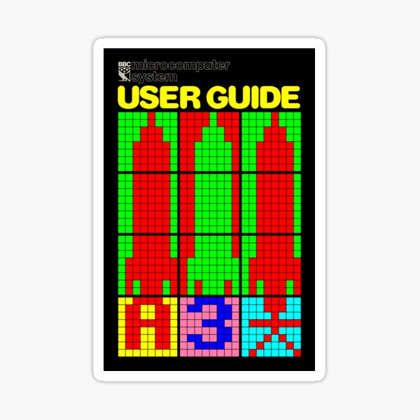 "beebthings BBC Micro User Guide" Sticker for Sale by beebthings ...