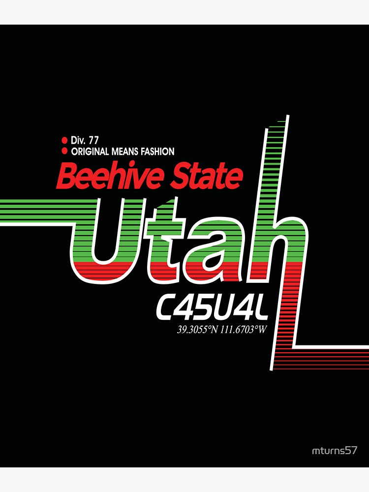 "Beehive State: Utah" Sticker for Sale by mturns57 | Redbubble