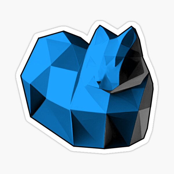 "Debbie the Blue Polygon Cat Loaf" Sticker for Sale by TalonsDesigns ...